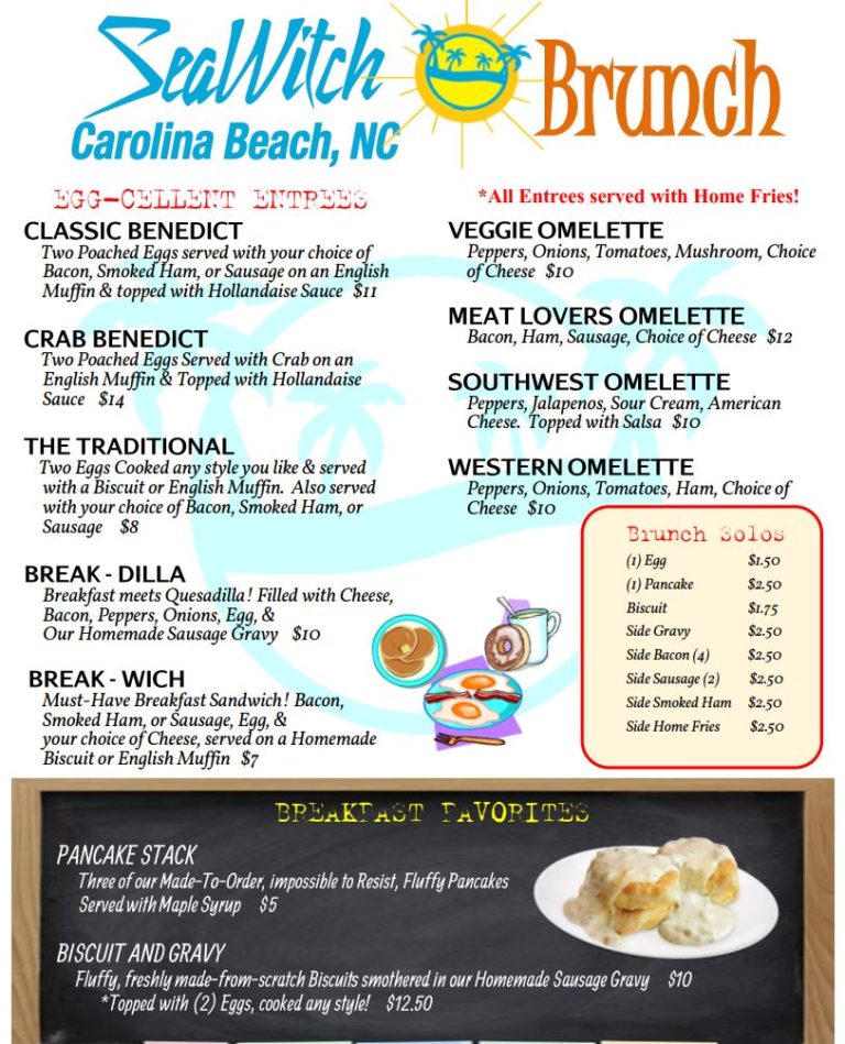 Brunch Image 2021 - SeaWitch Tiki Bar | Live Music | Carolina Beach NC